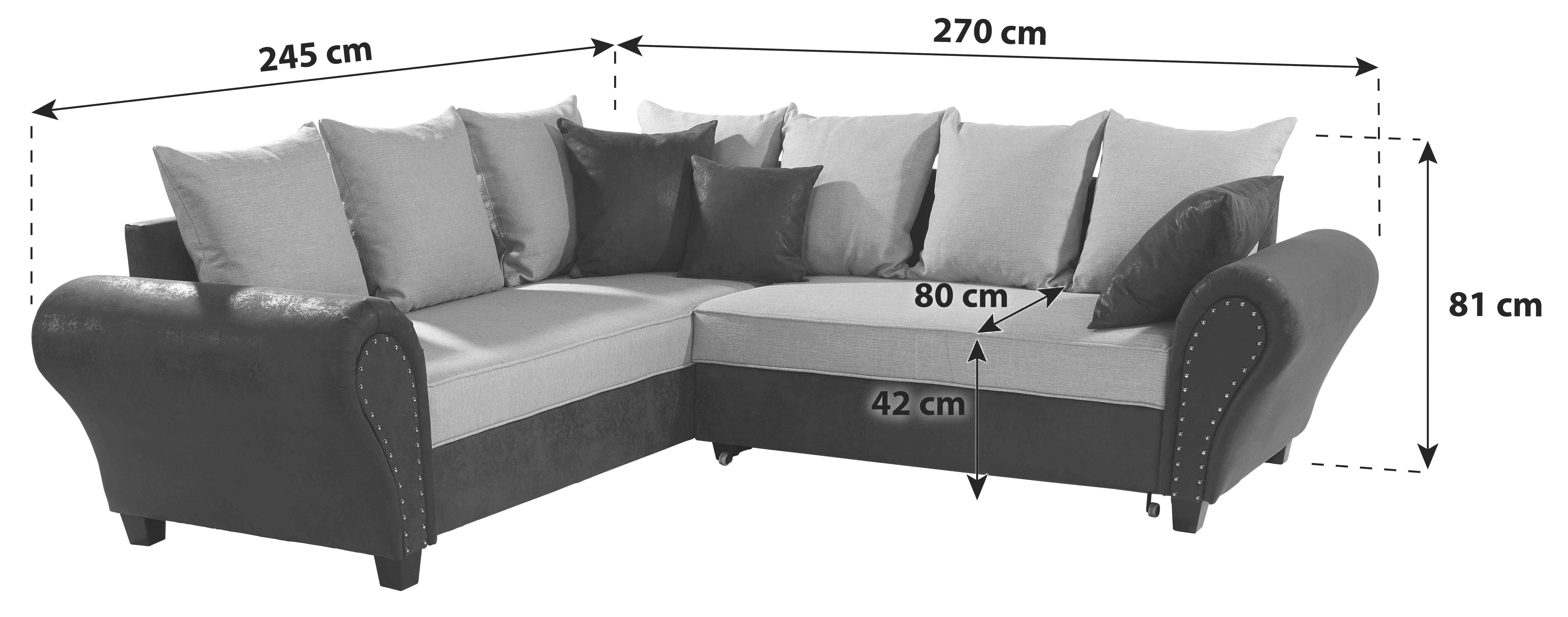 MID.YOU Ecksofa mit Flexibler Ottomane Sentina