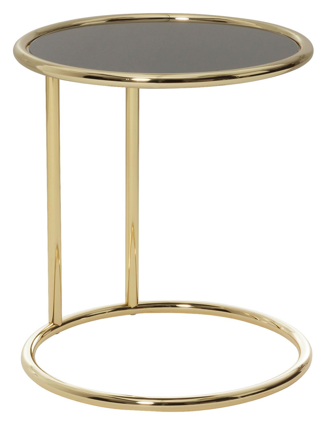 Beistelltisch rund mit Glasplatte