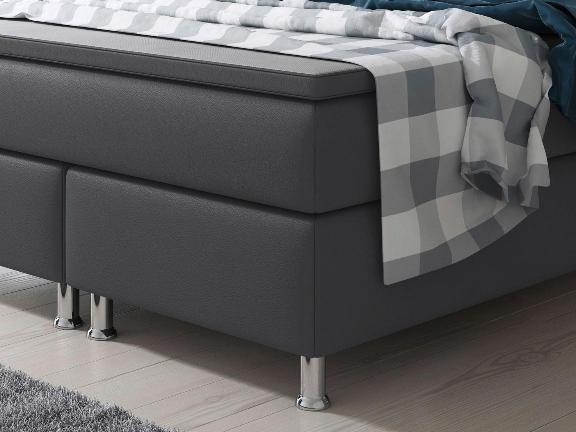 Boxspringbett Miami im Lederlook » online kaufen