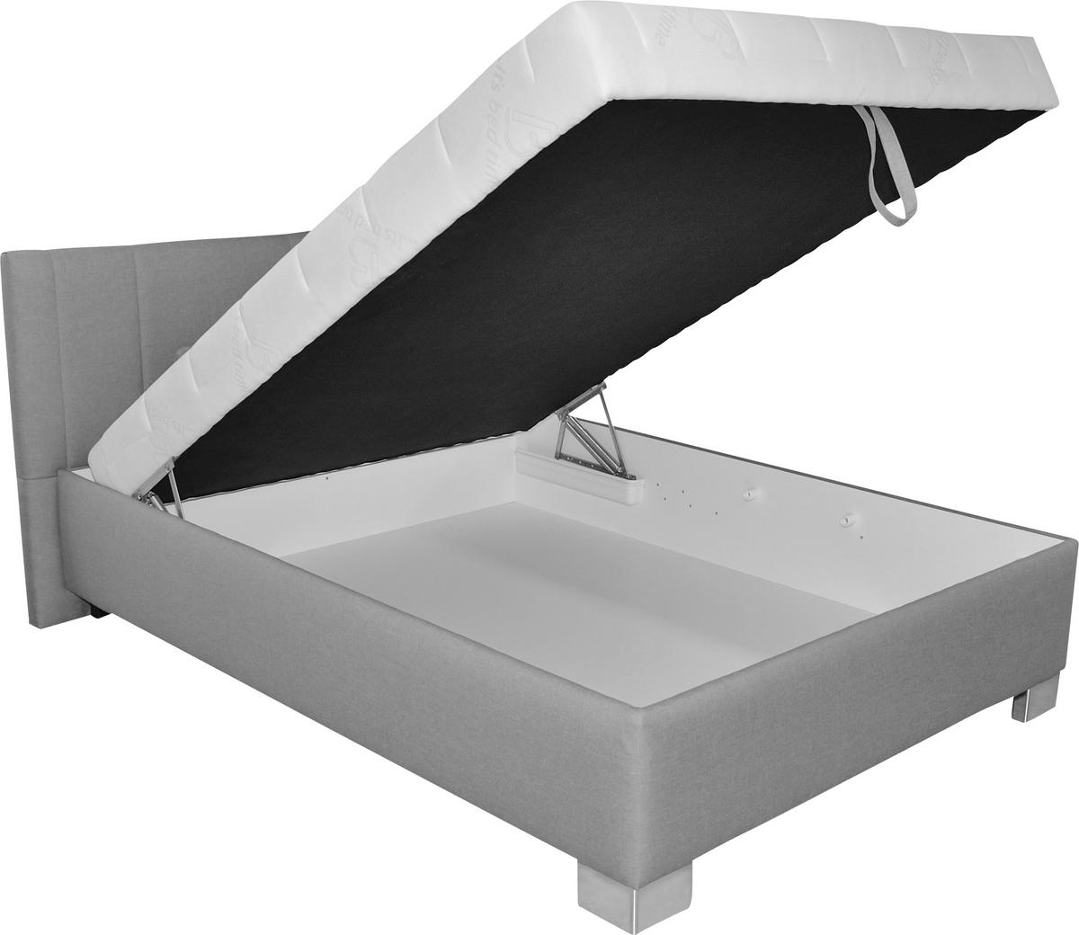 Čalouněná Postel Stilo 120x200 S Roštem A Matrací, Antracit • Möbelix