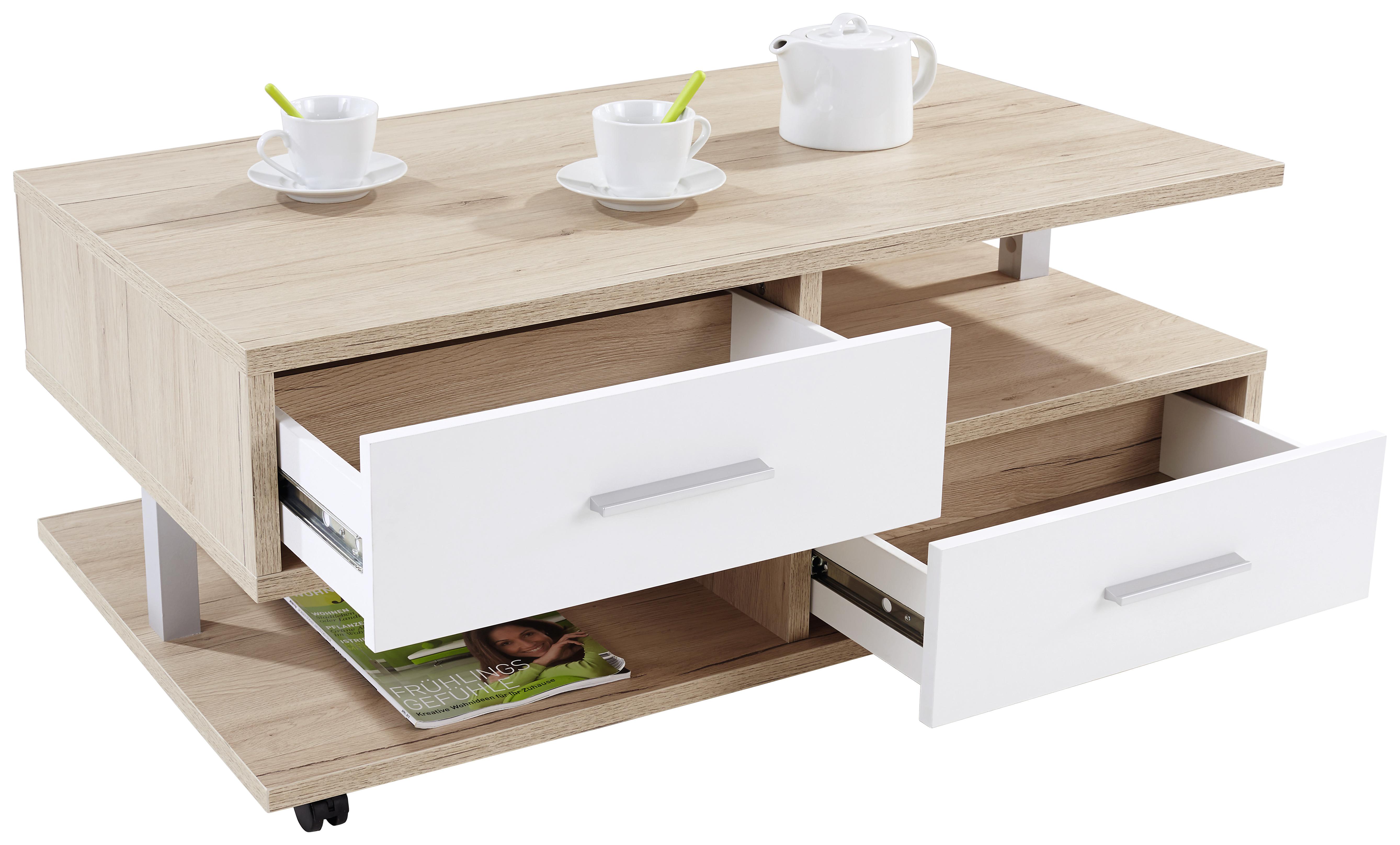 Couchtisch Mit Rollen Und Schublade