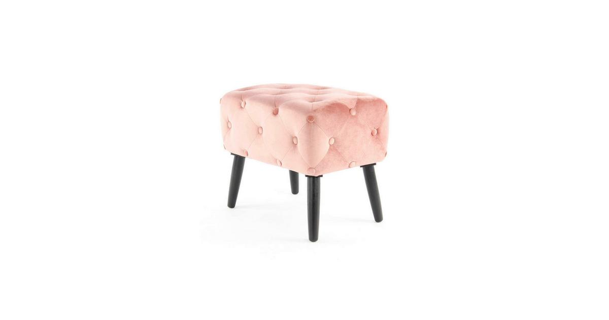 Hocker in rosafarbenem Samt » online kaufen