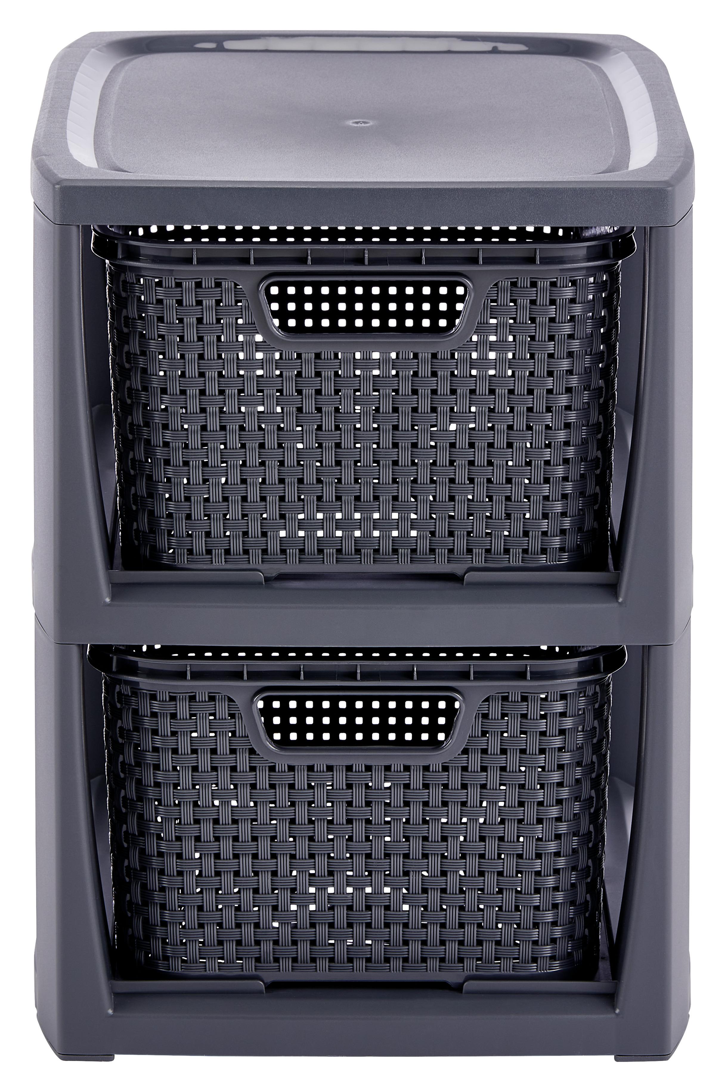 Schubladenbox in Rattan-Optik