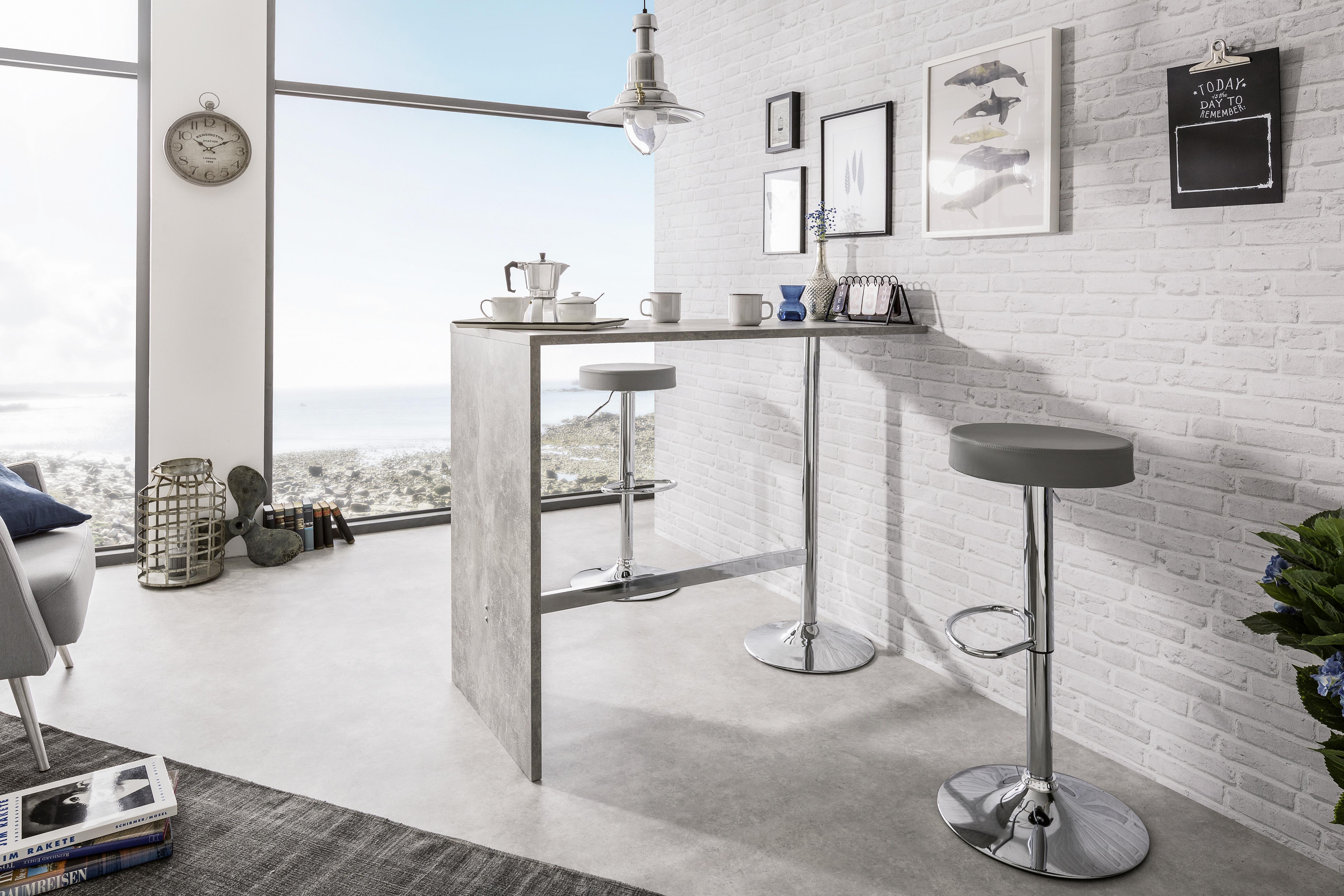 Rechteckiger Bartisch im Industrial Style
