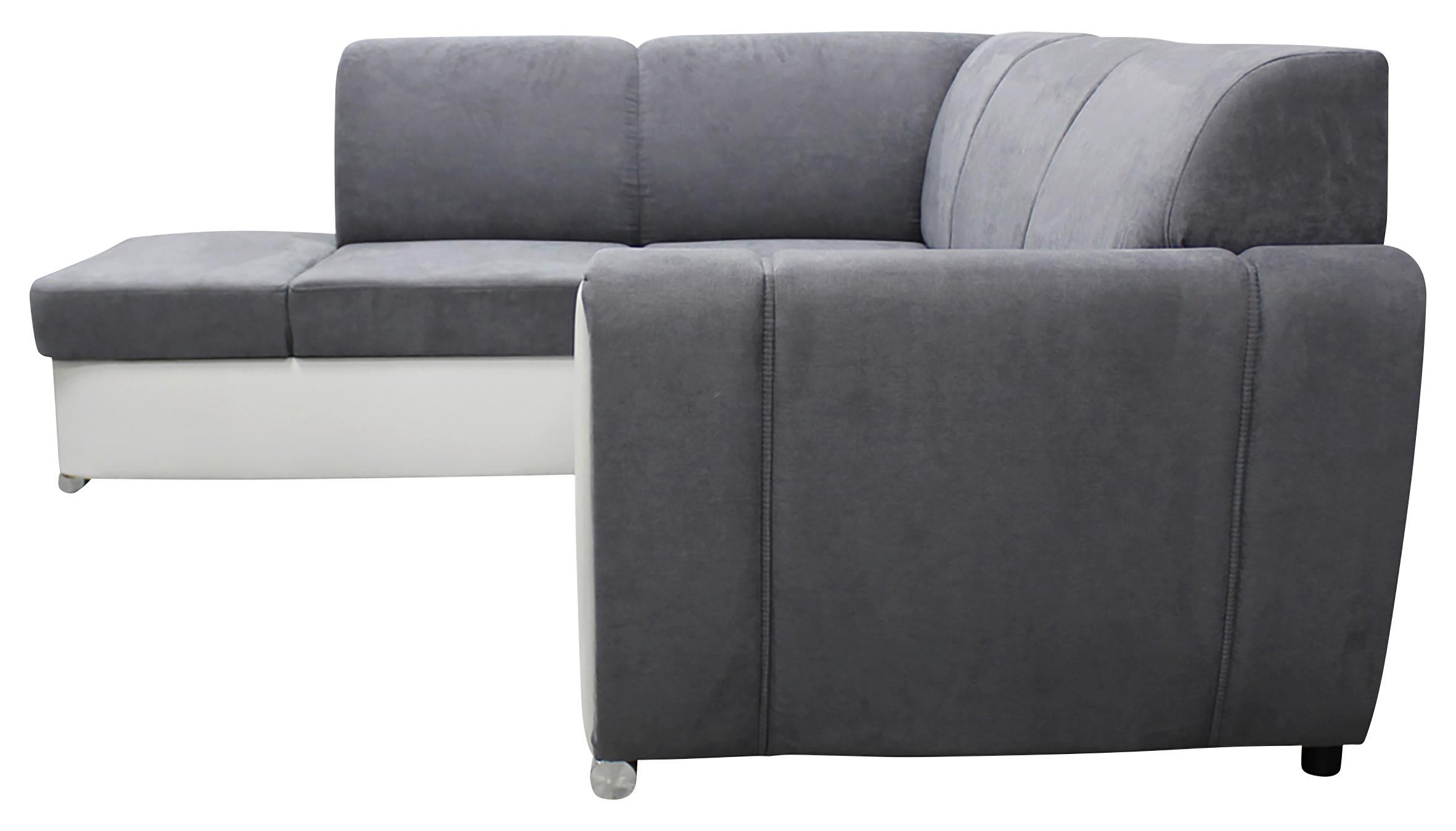 Ecksofa Doris in Grau Schwarz mit Schlaffunktion