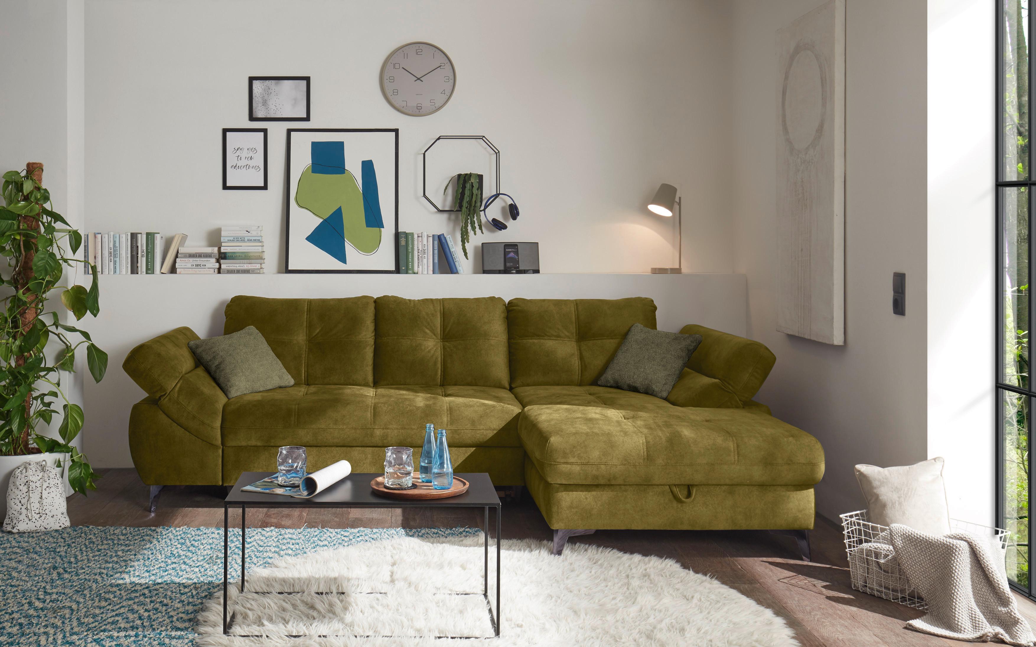 MID.YOU Ecksofa mit Flexibler Ottomane Sentina