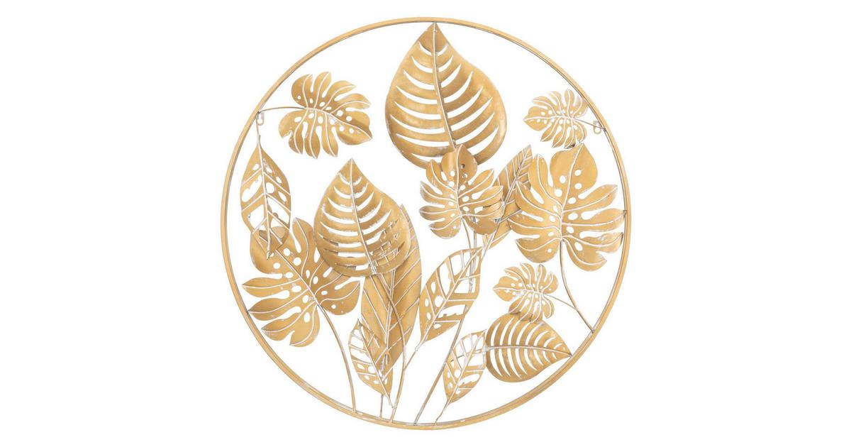 Wanddeko Jungle Round Goldfarben B: 80 cm online kaufen Möbelix
