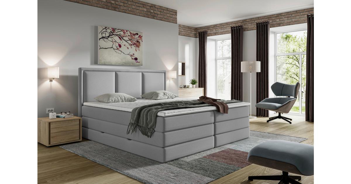 Boxspringbett Grau 200x200 cm Swing K