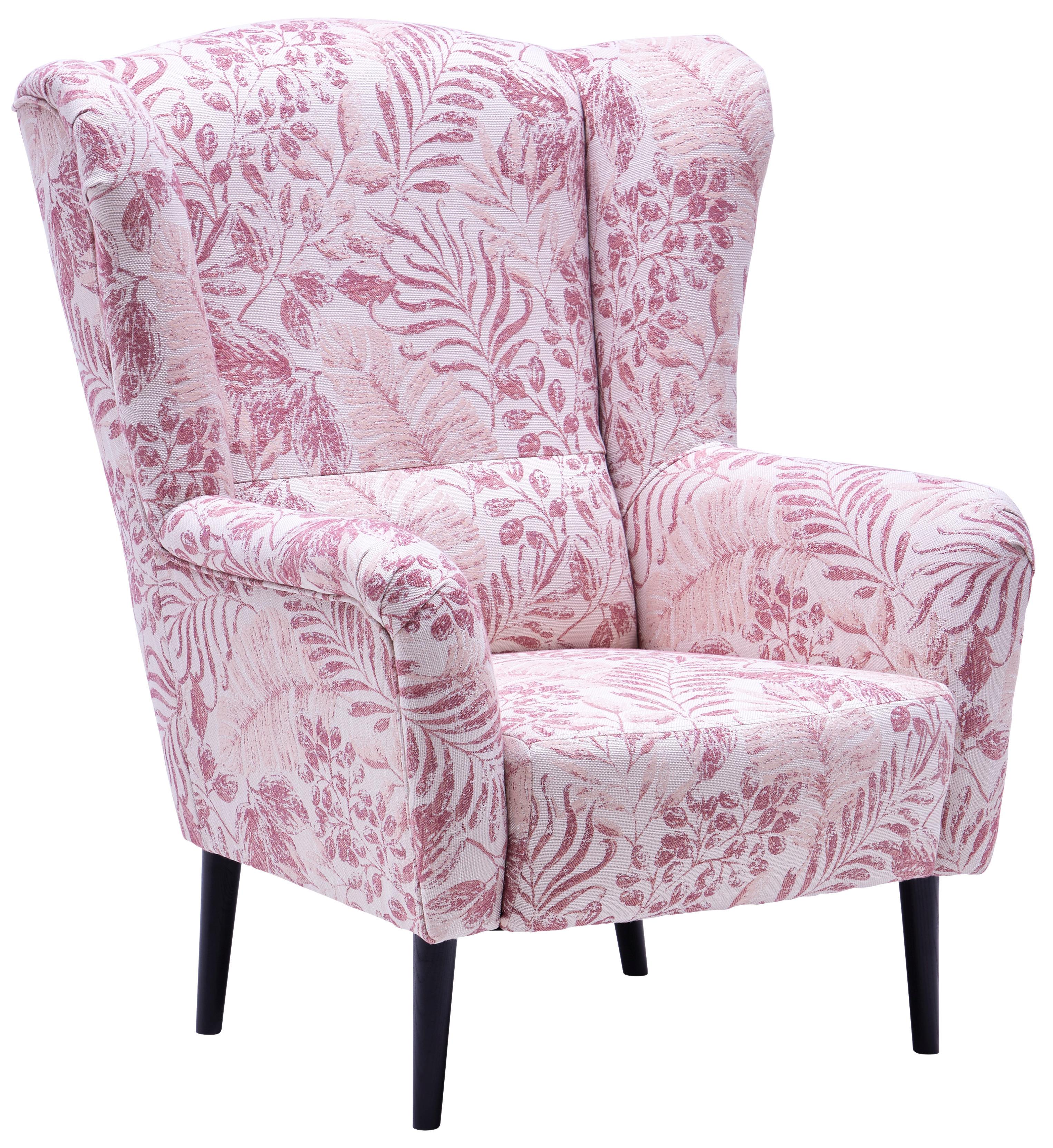 Gepolsterter Ohrensessel in Rosa online kaufen