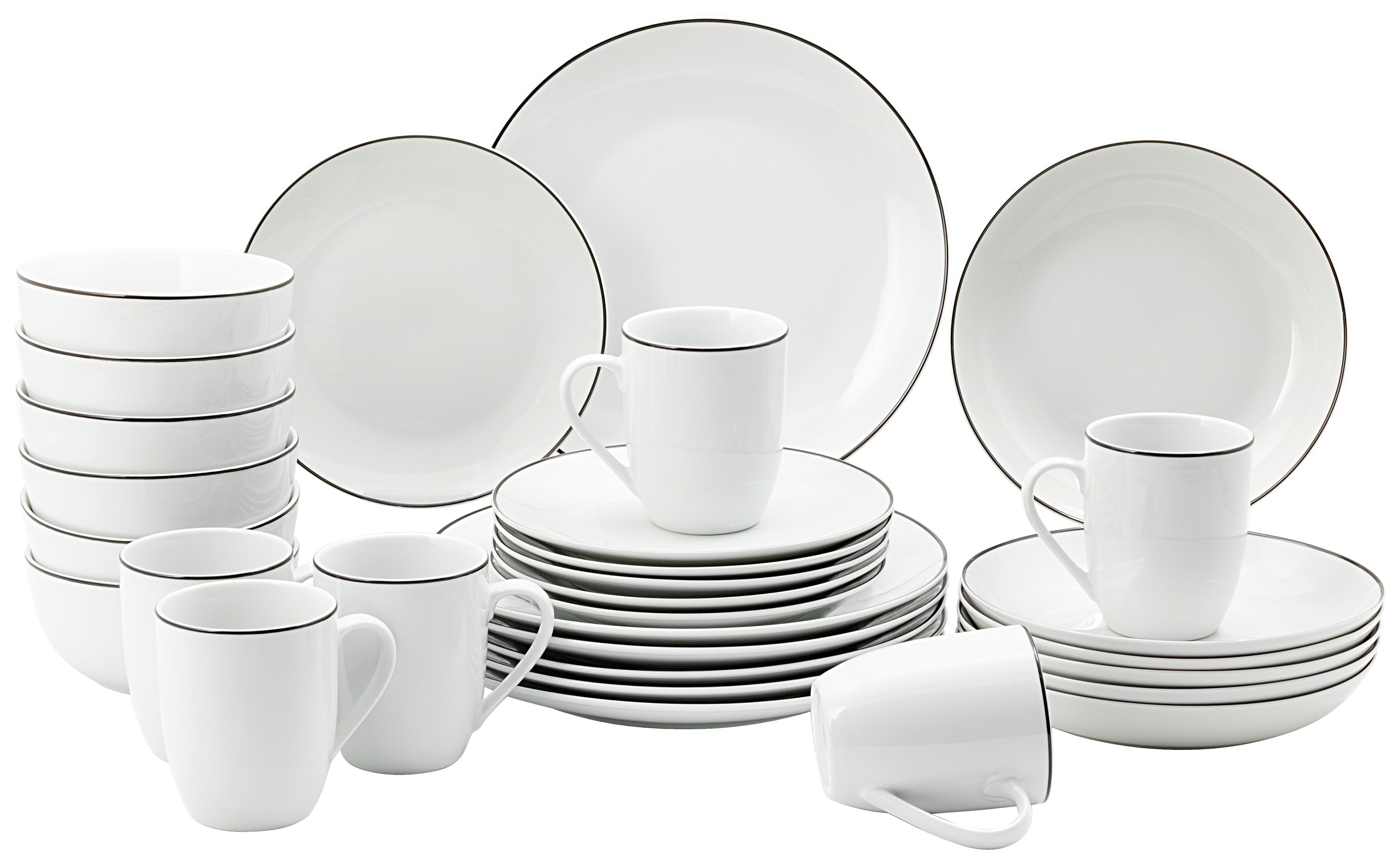 Gnstiges Geschirr Set 6 Personen