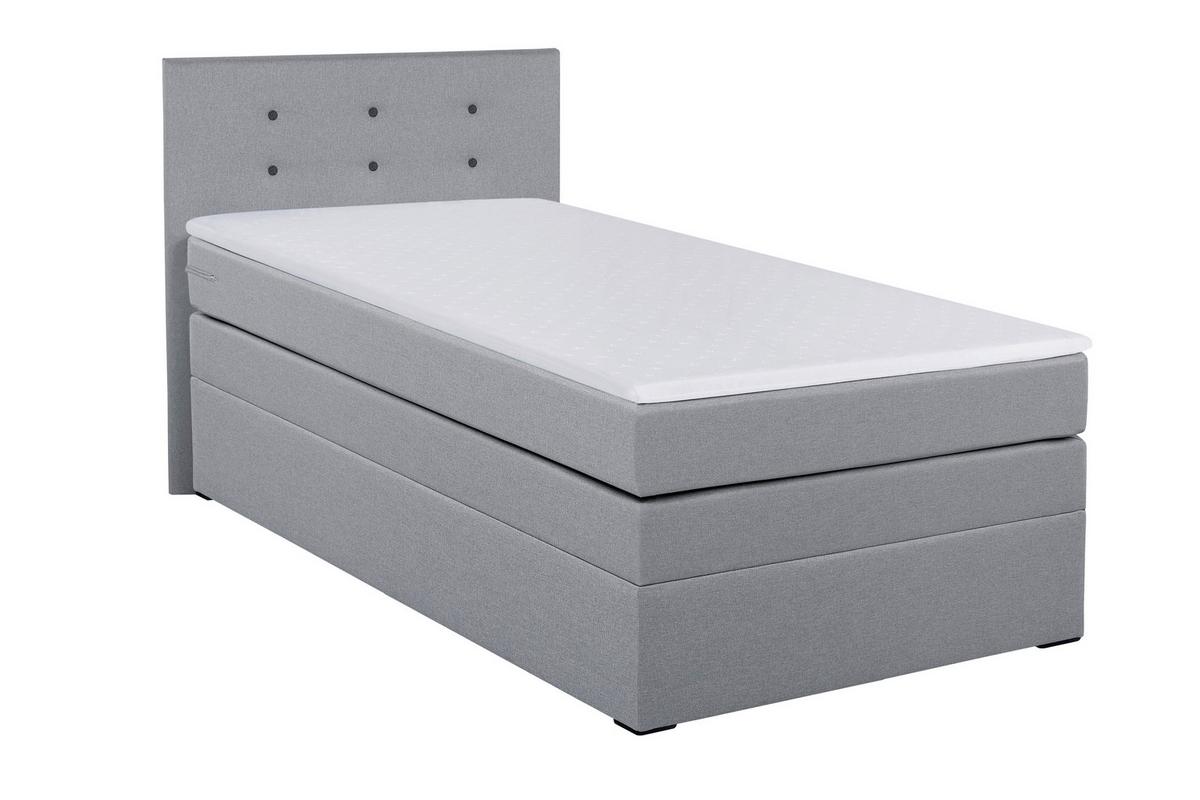 Boxspring Postel 90x200cm, Sivá • Möbelix