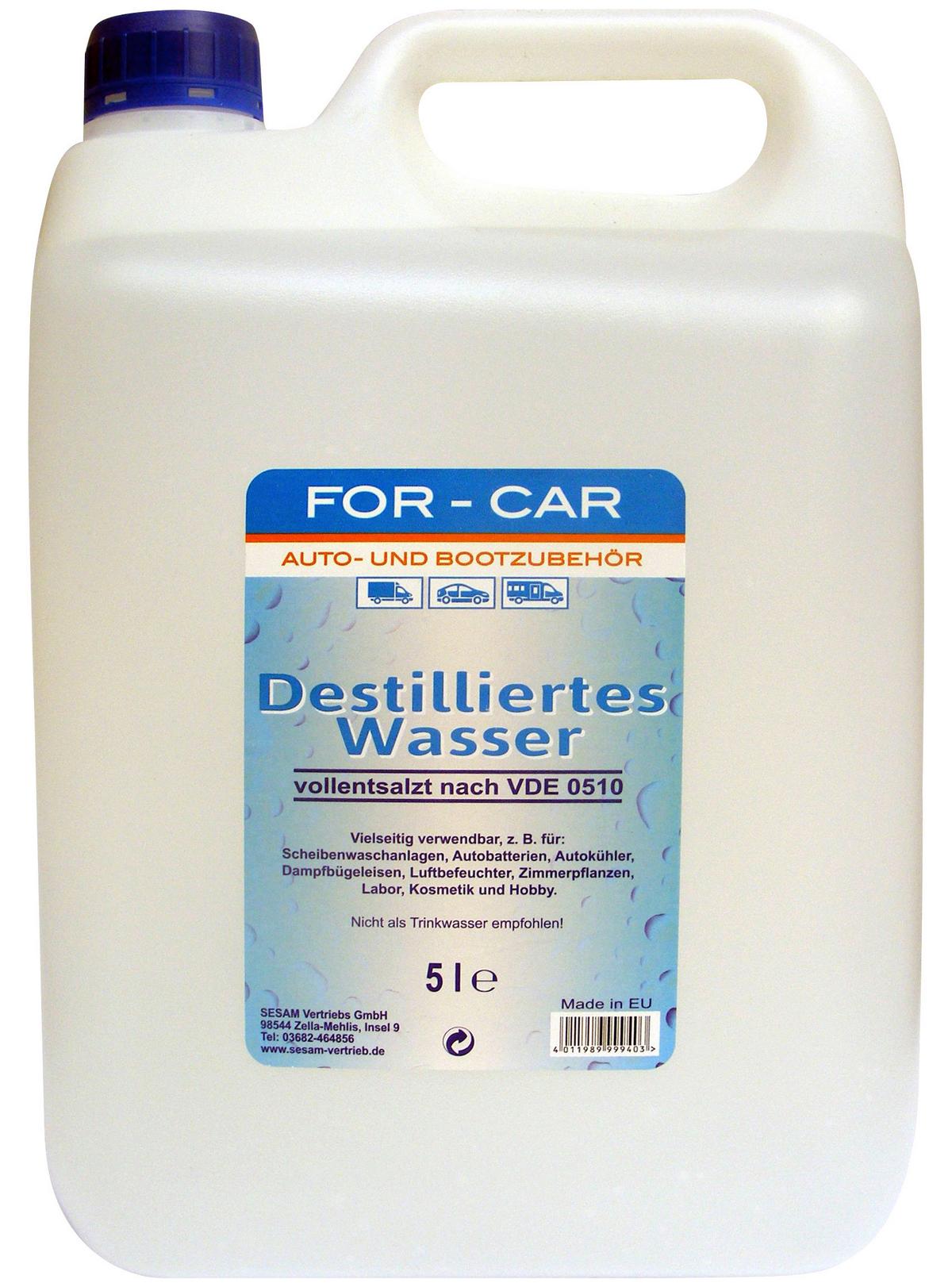 Destilliertes Wasser im 5 Liter Kanister