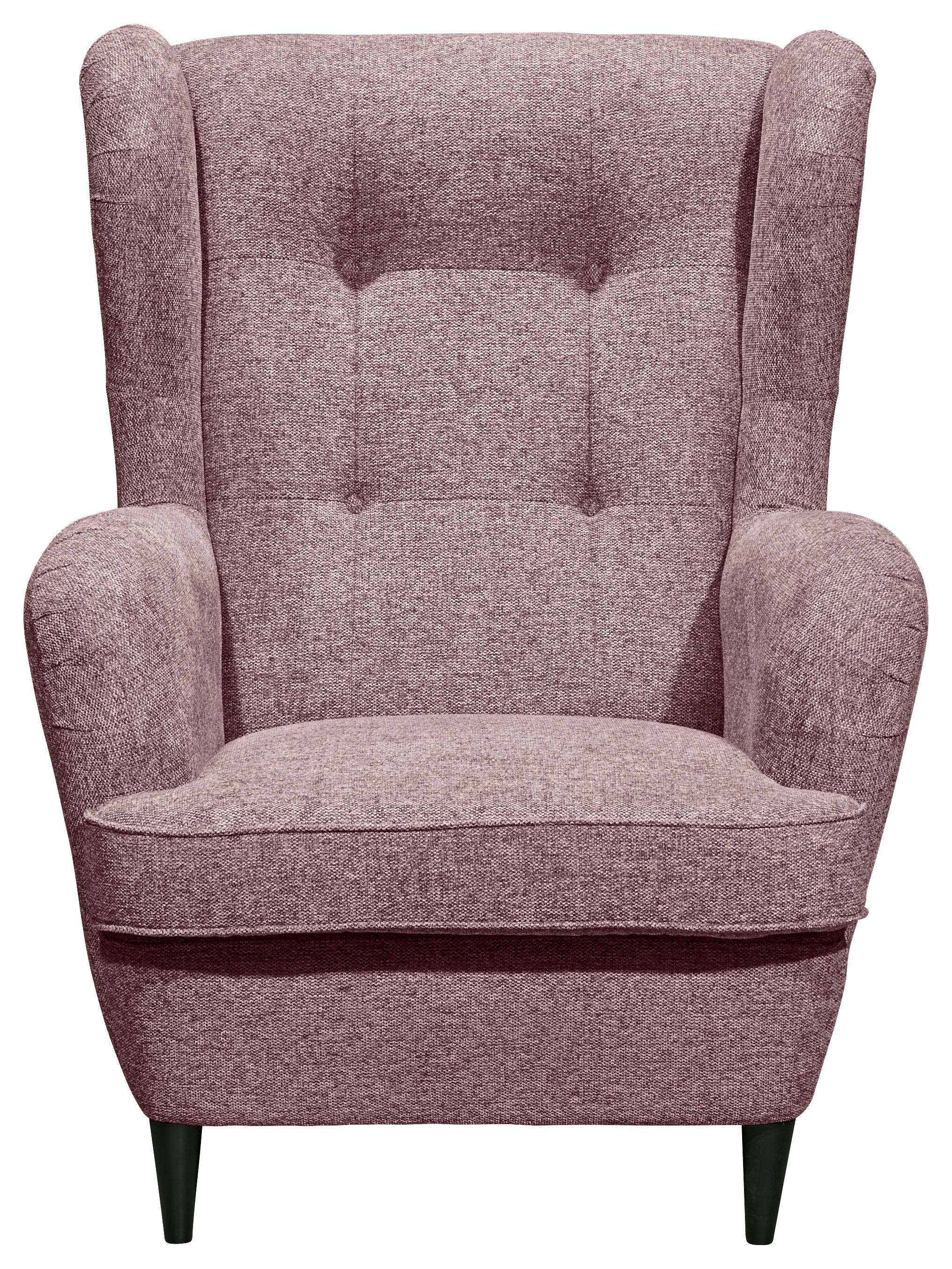 Gepolsterter Ohrensessel in Rosa online kaufen