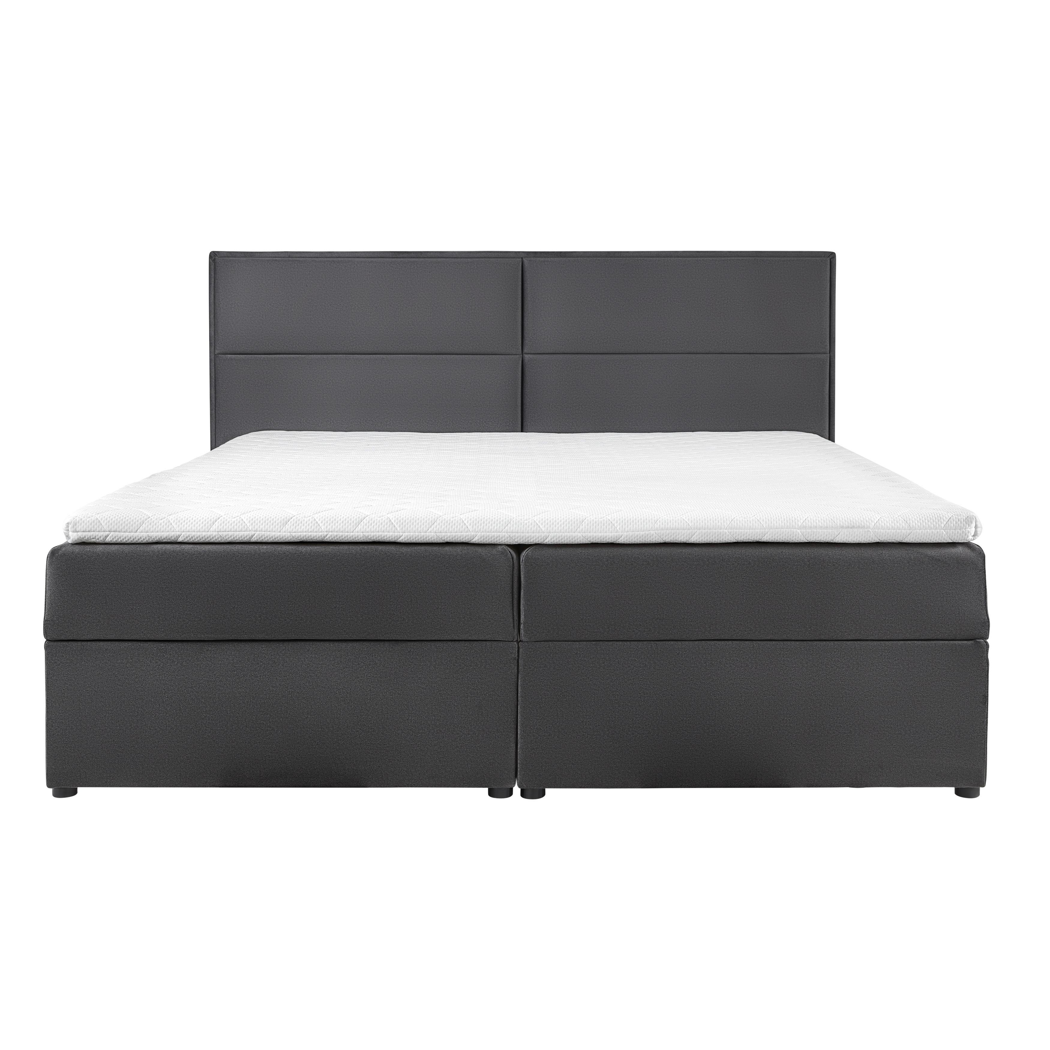Boxspring Postel Melia, 180x200, Šedá • Möbelix