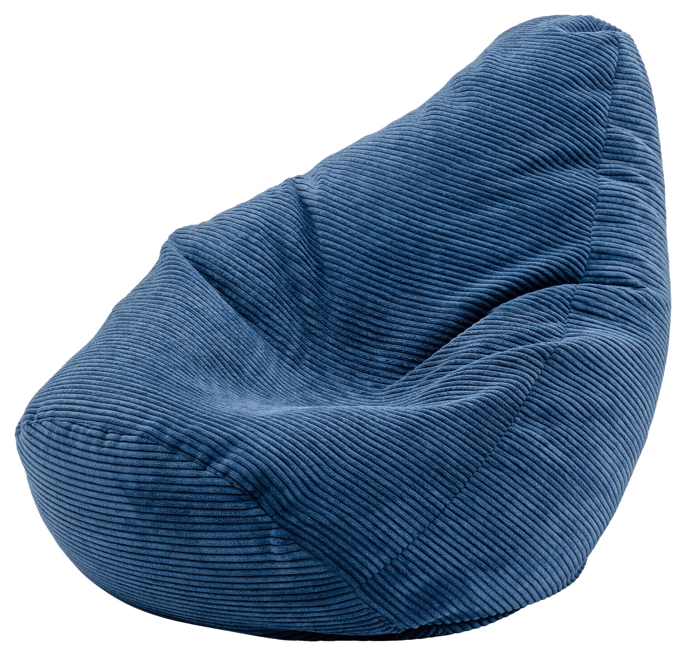 Sitzsack zum Aufklappen in Silberfarben