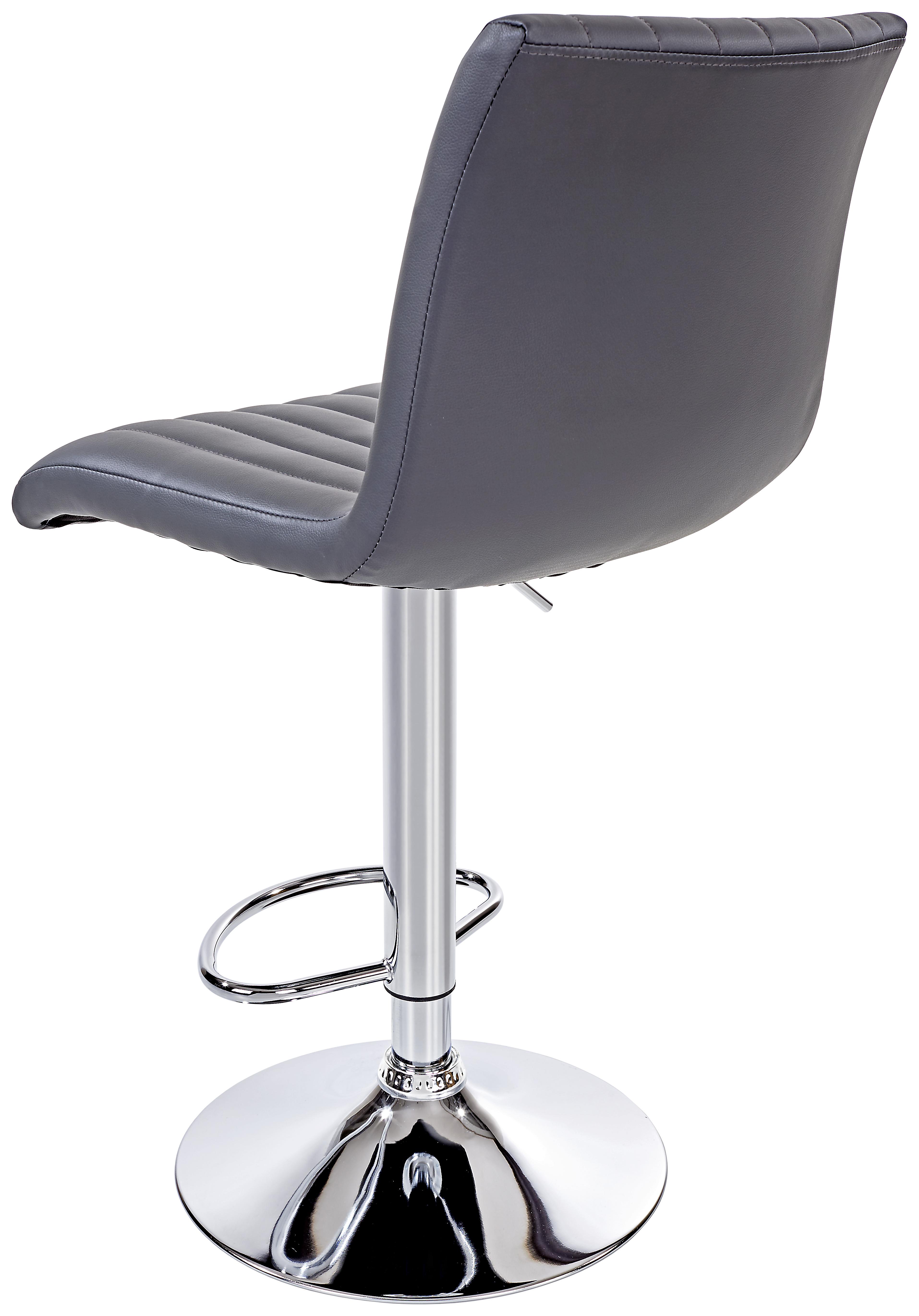 Barhocker PARTY in Lederlook Grau » kaufen