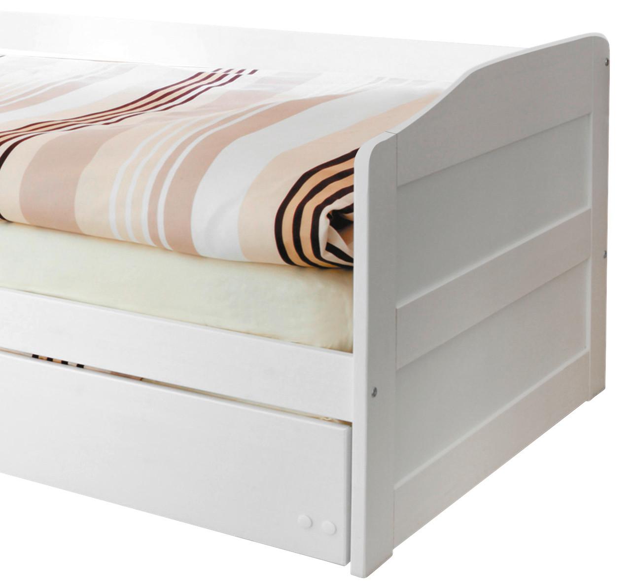 Bílá postel se dvěma lůžky 90x200 Melinda