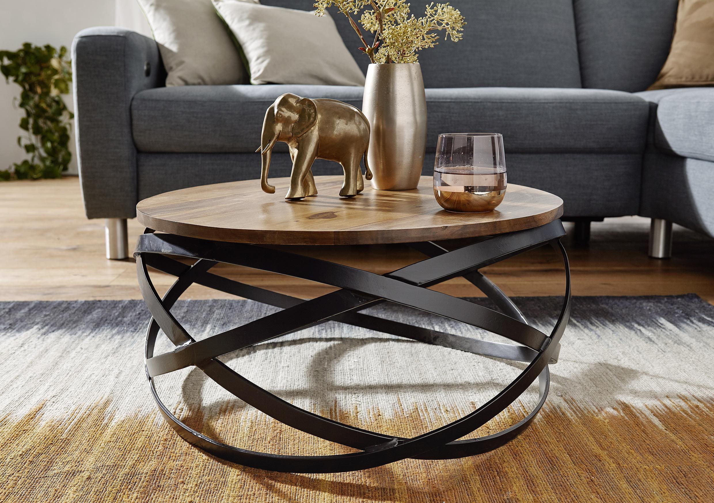 Couchtisch Schwarz Holz Rund