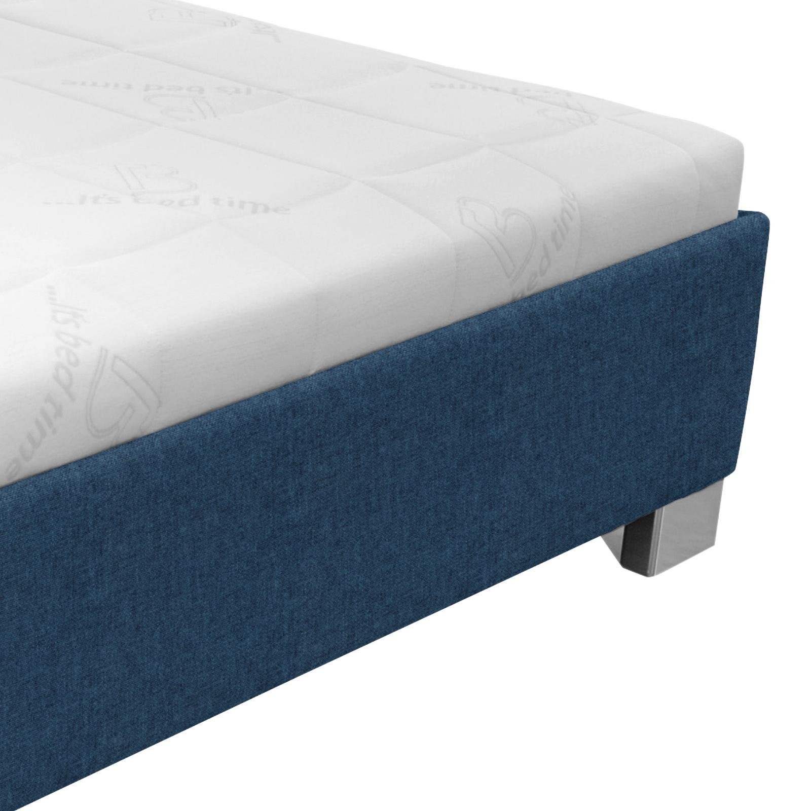 Manželská Postel Stilo 140x200, Tmavě Modrá • Möbelix