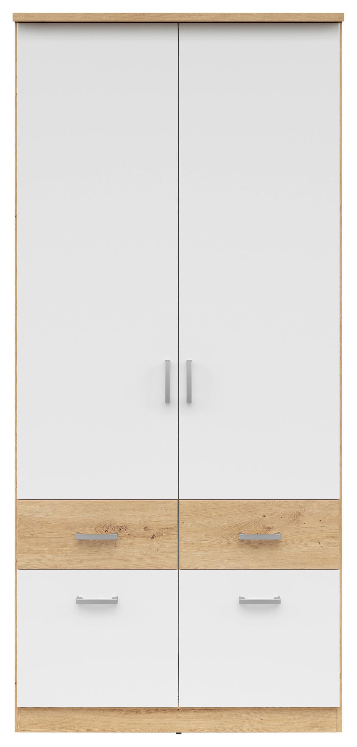 Skříň BRANDO 91cm dekor dub Artisan/bílá matná • Möbelix