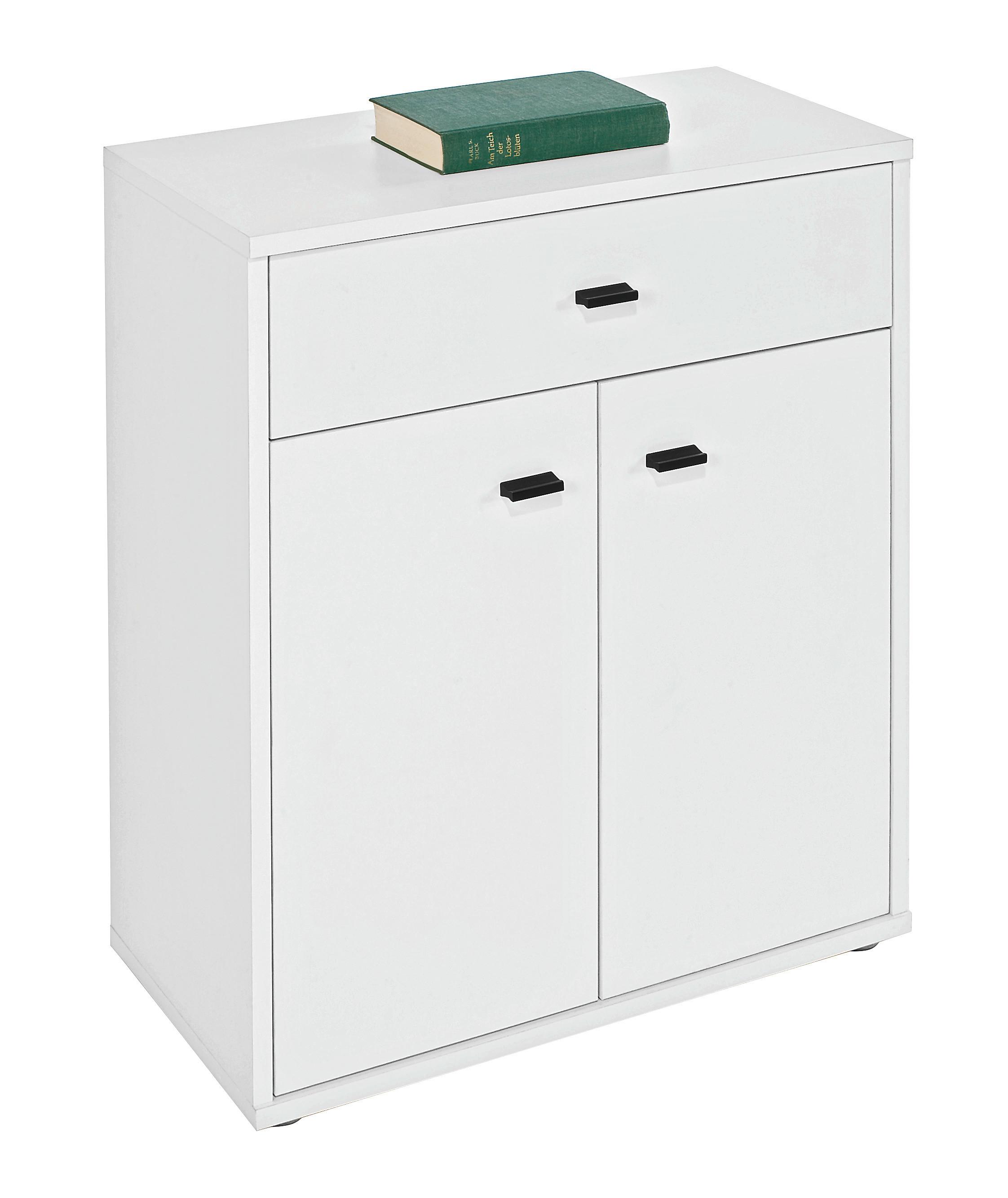 Kommode in Weiß mit 2 Türen und 1 Lade kaufen