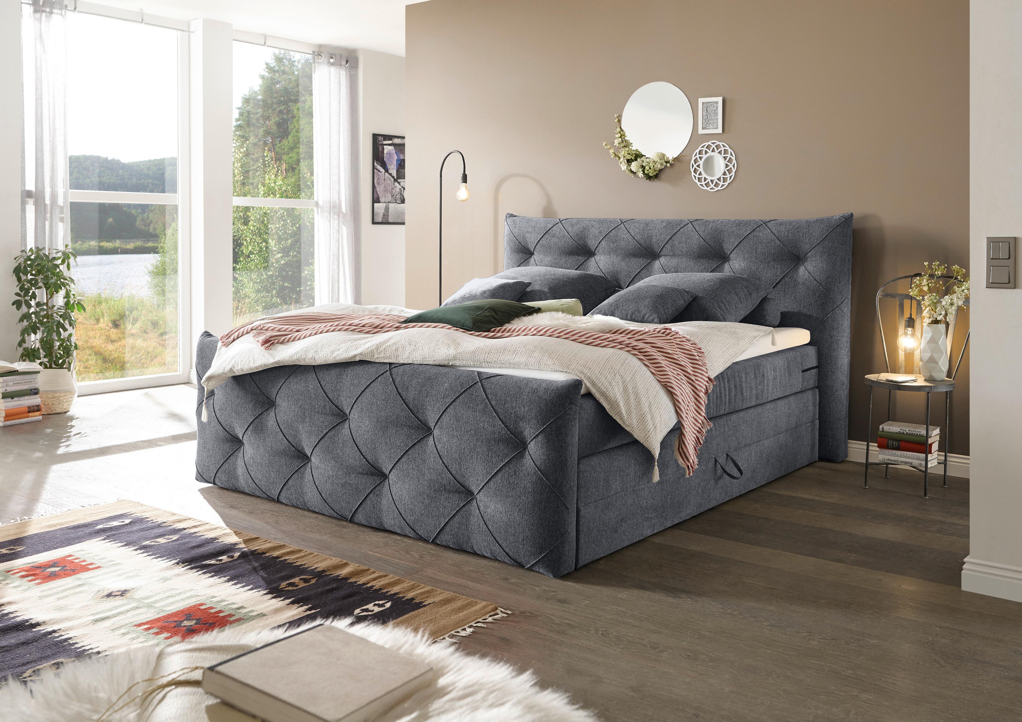 Boxspringbett mit Topper und Bettkasten kaufen