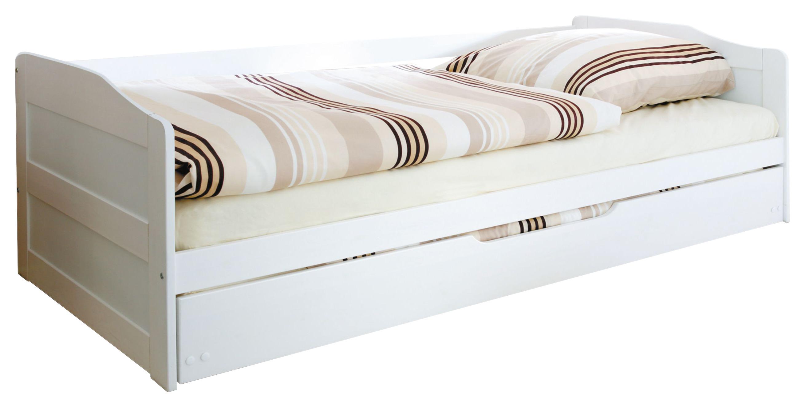 Bílá postel se dvěma lůžky 90x200 Melinda