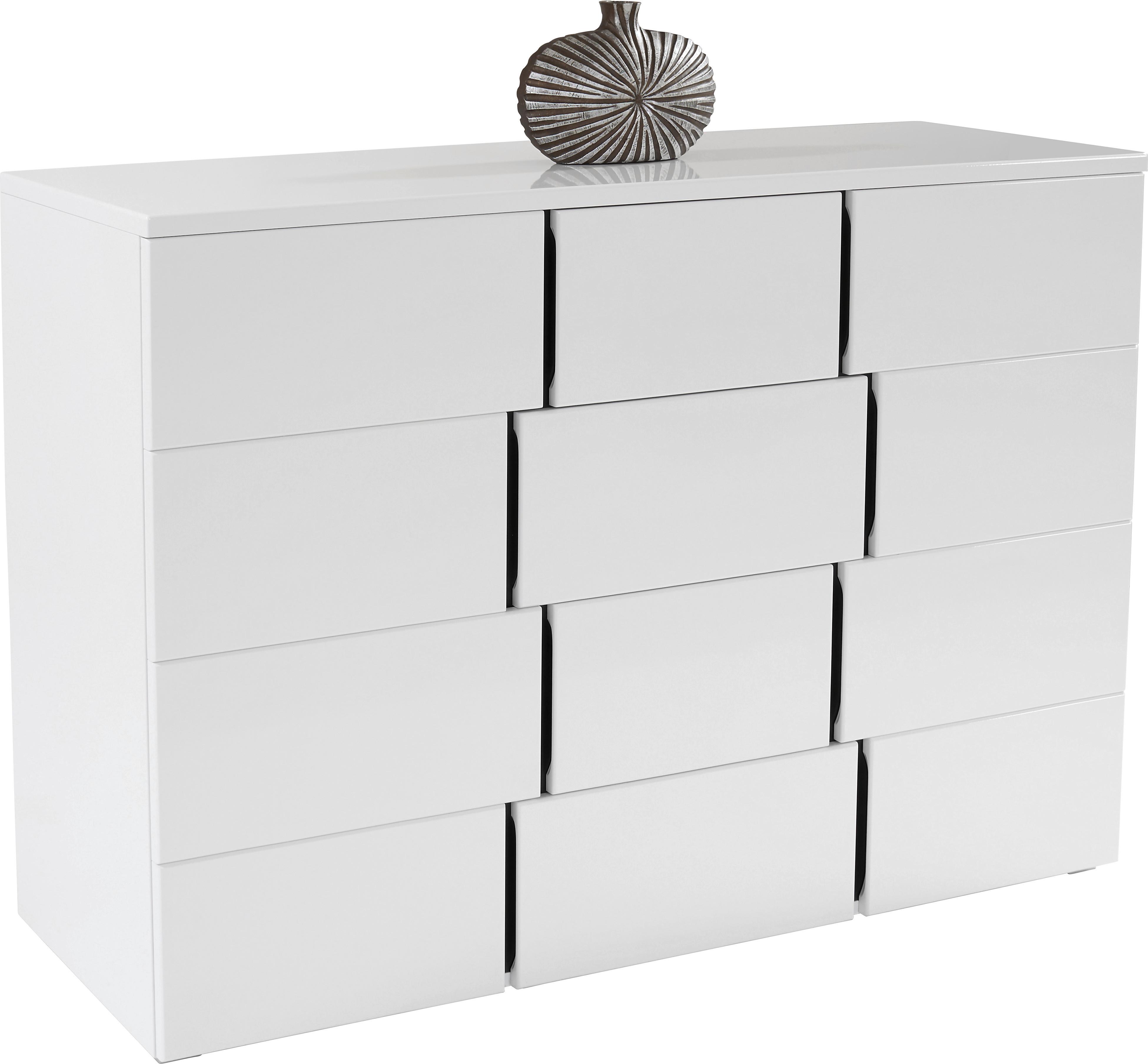 Schicke Kommode in Weiß Hochglanz online kaufen