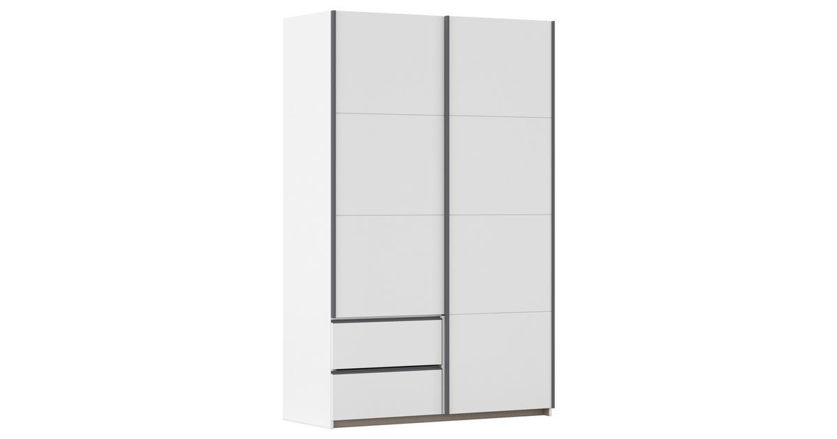 Schwebetürenschrank Stoke Weiß/ Grau B: 131 Cm online kaufen Möbelix