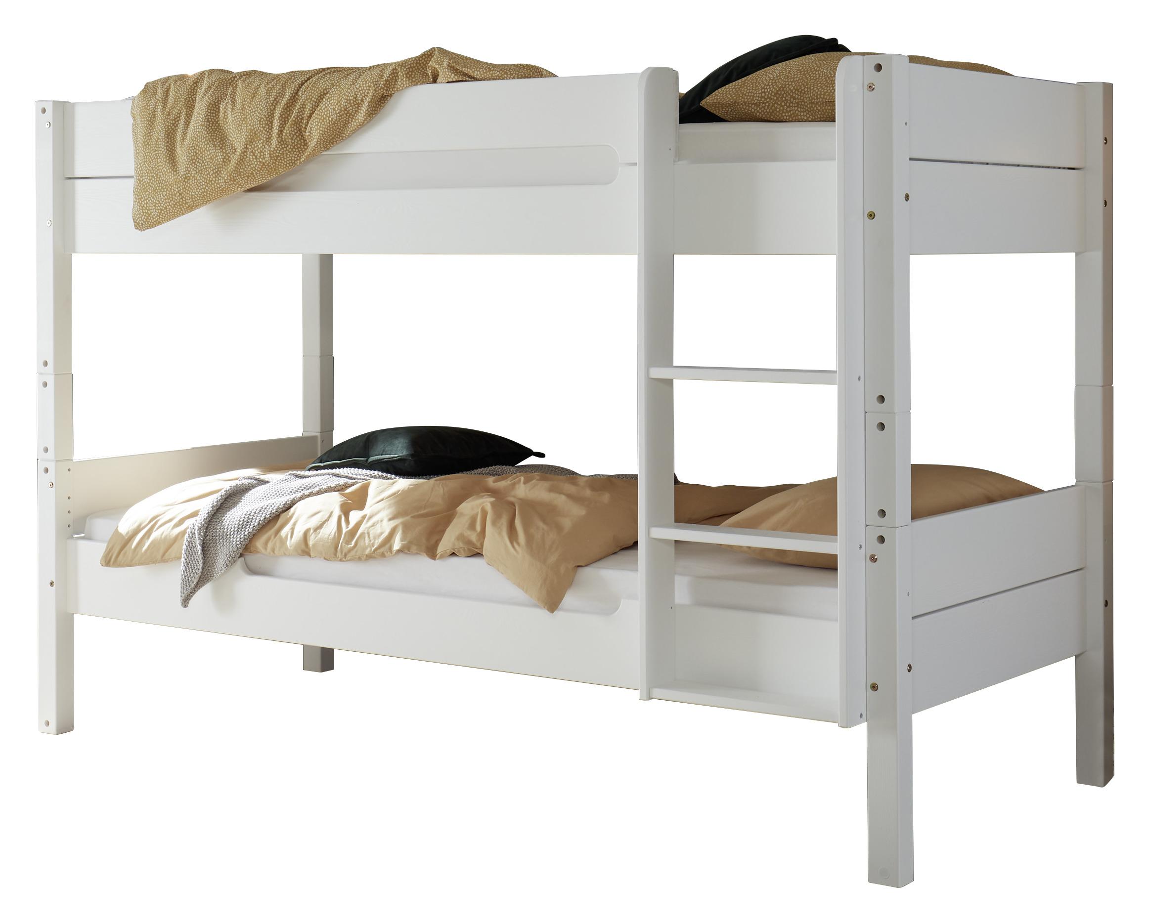 Bílá dětská postel se zaoblenými hranami 90x200