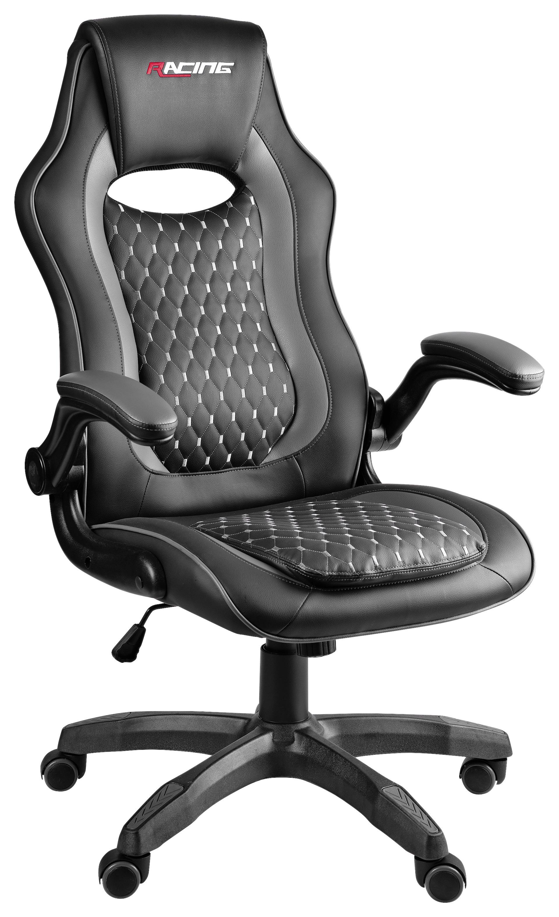 Gaming Stuhl Racing Kappa mit Wippmechanik Schwarz