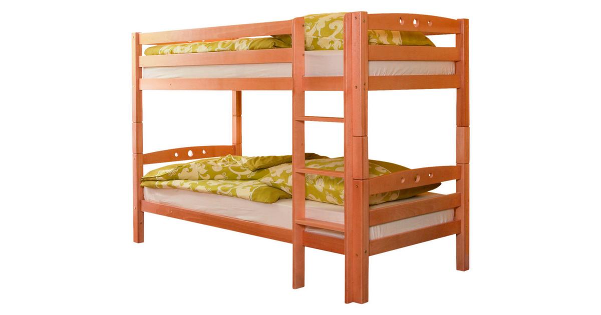 Etagenbett aus Buche mit zwei Liegeflächen