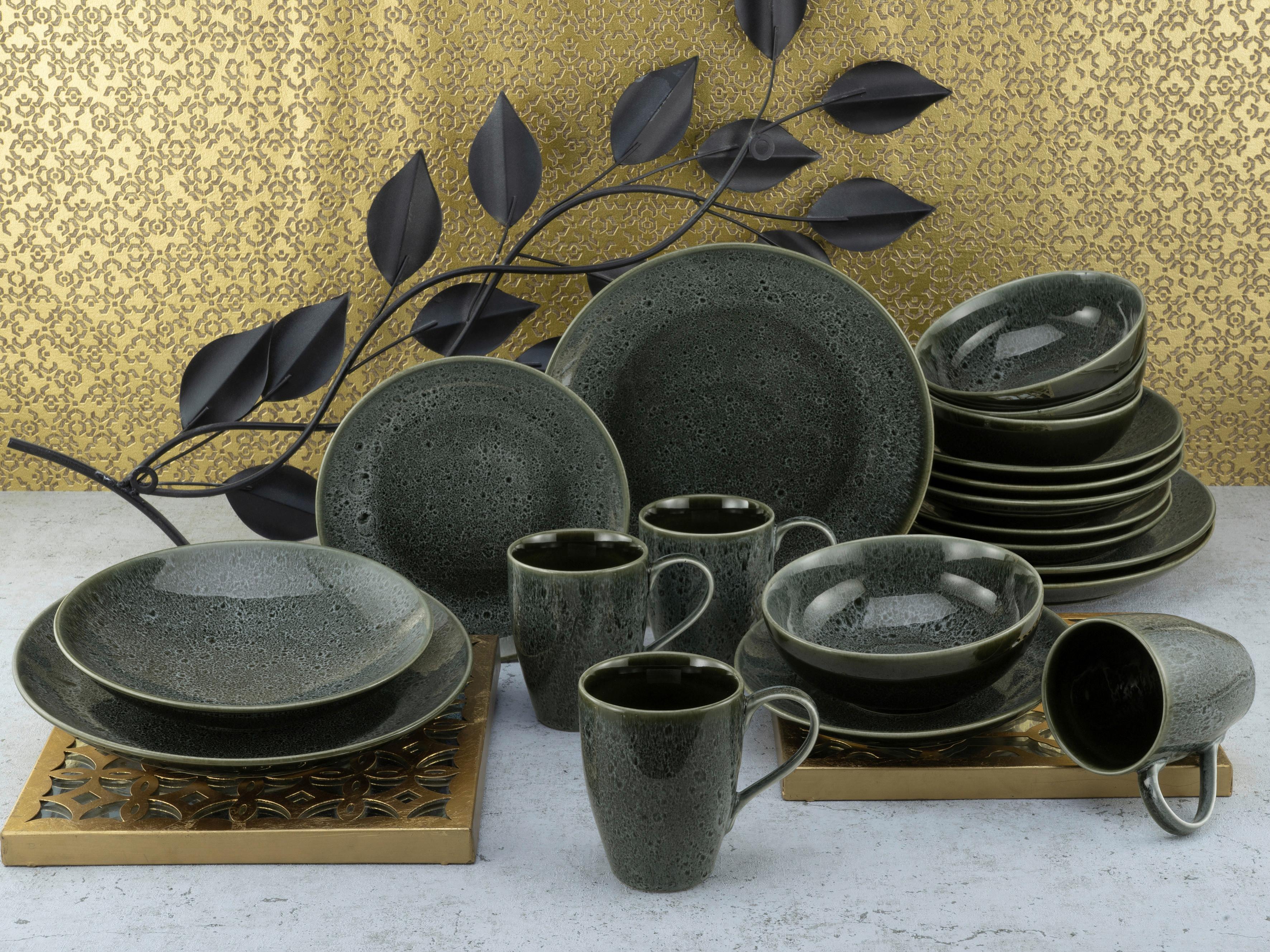 Creatable Kombiservice Uno Schwarz 16-teilig