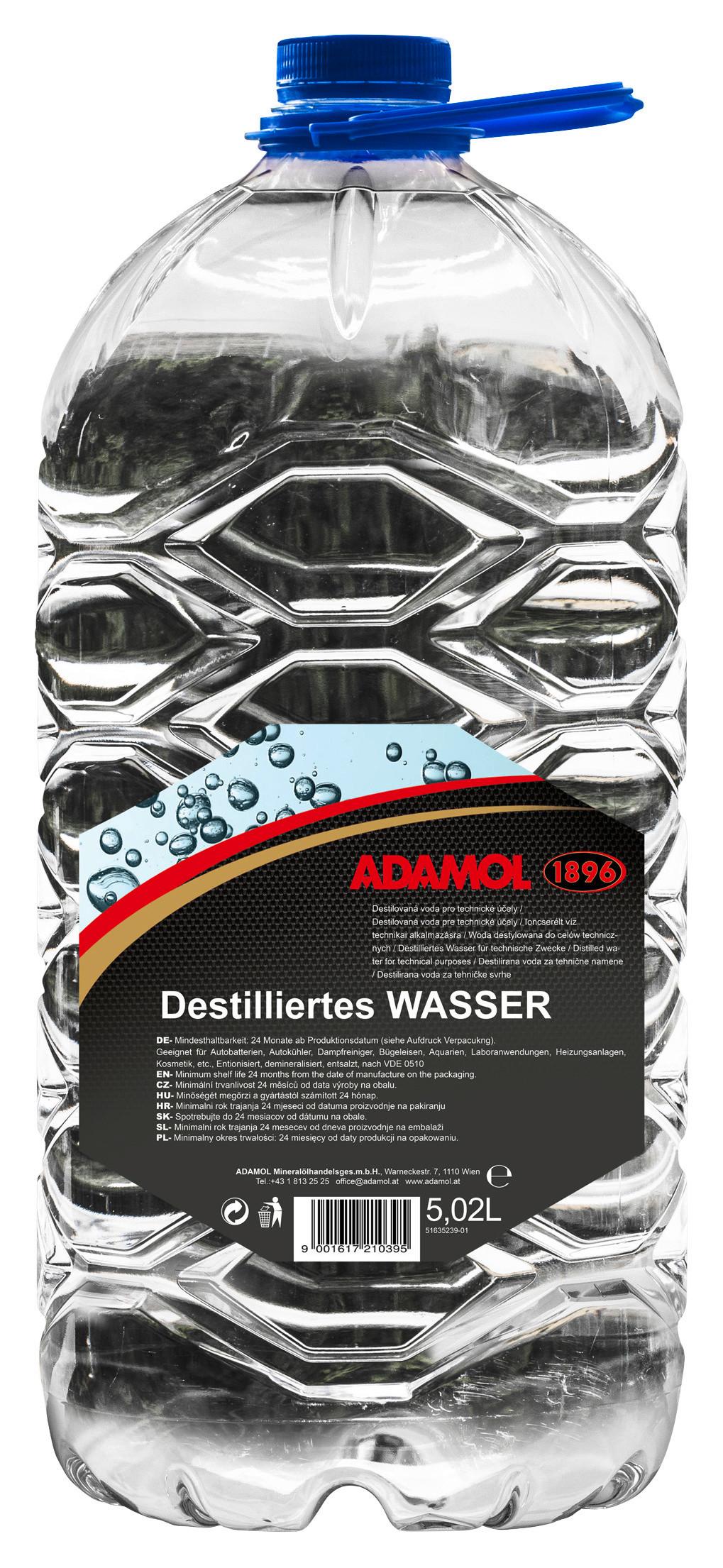 Destilliertes Wasser im Kanister zu ca. 5 Liter